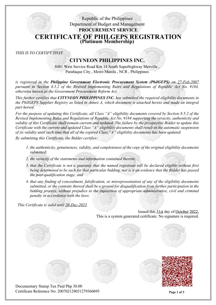 Membership & Accreditation – Cityneon Philippines, Inc.